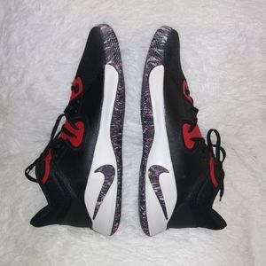 Nike | Shoes | Nike Flyby Mid Black Red White Men Basketball Sho | Poshmark